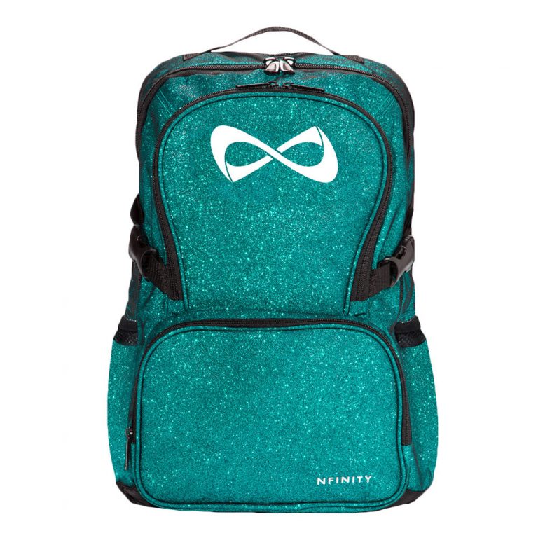 Nfinity Black Sparkle White Logo Backpack - Available from Cheer World